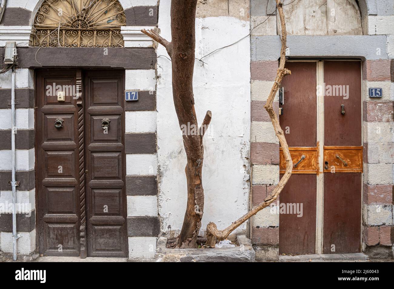 Damascus - Old City, Traditional Door Stock Photo - Alamy
