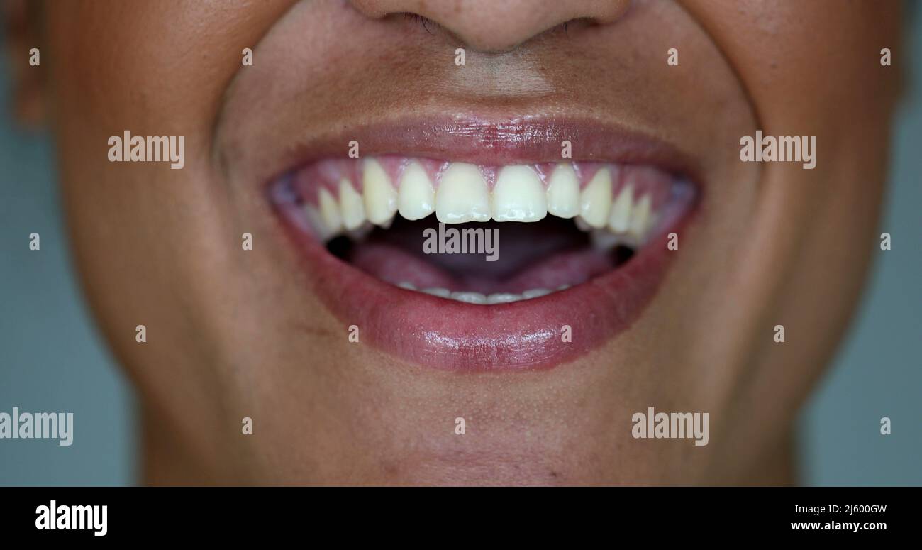 Mouth close up talking confident hi-res stock photography and images ...
