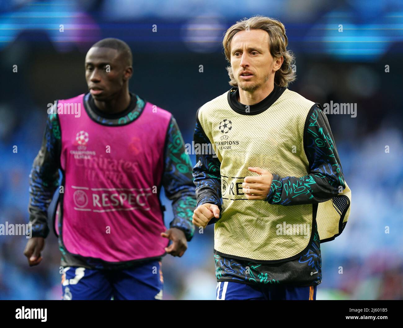 Real Madrid's Luka Modric warming up prior to kick-off during the UEFA ...