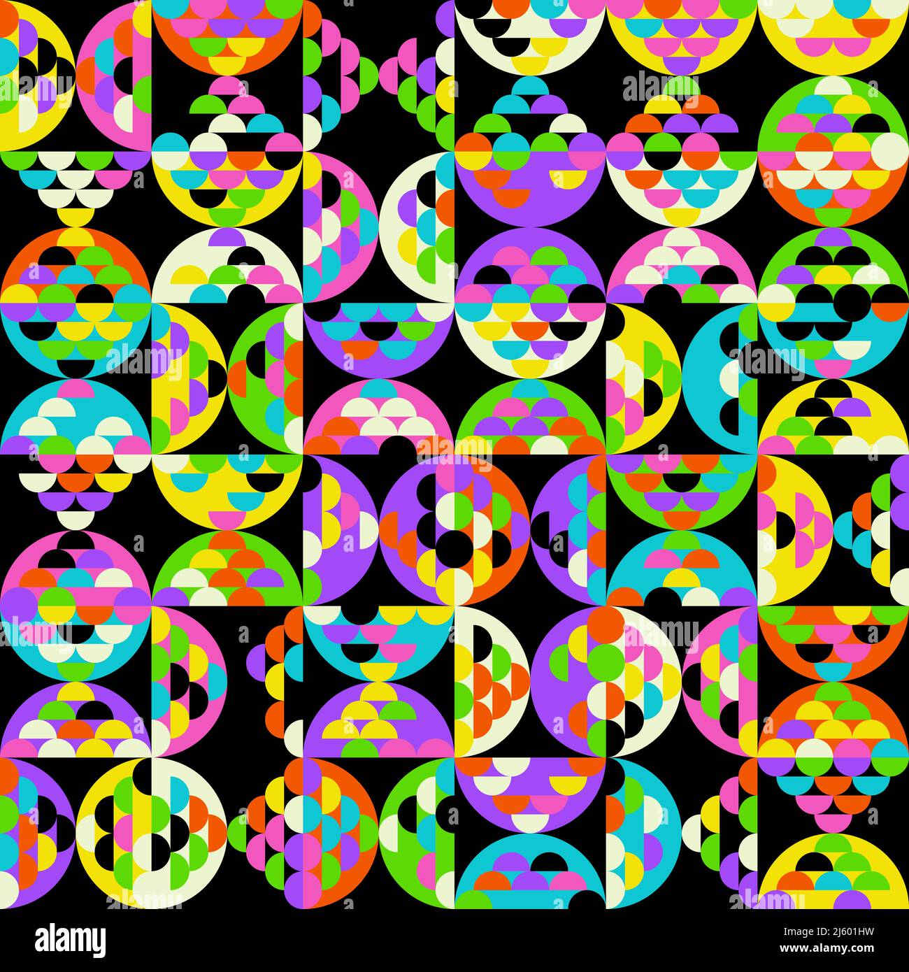 Neon colored abstract vector pattern artwork made with various ...