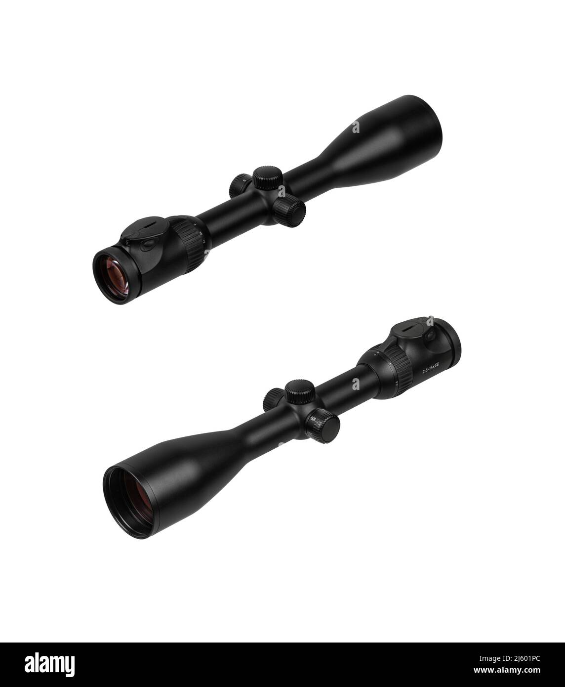 Modern black optical sight. Optical device for aiming at long distances ...