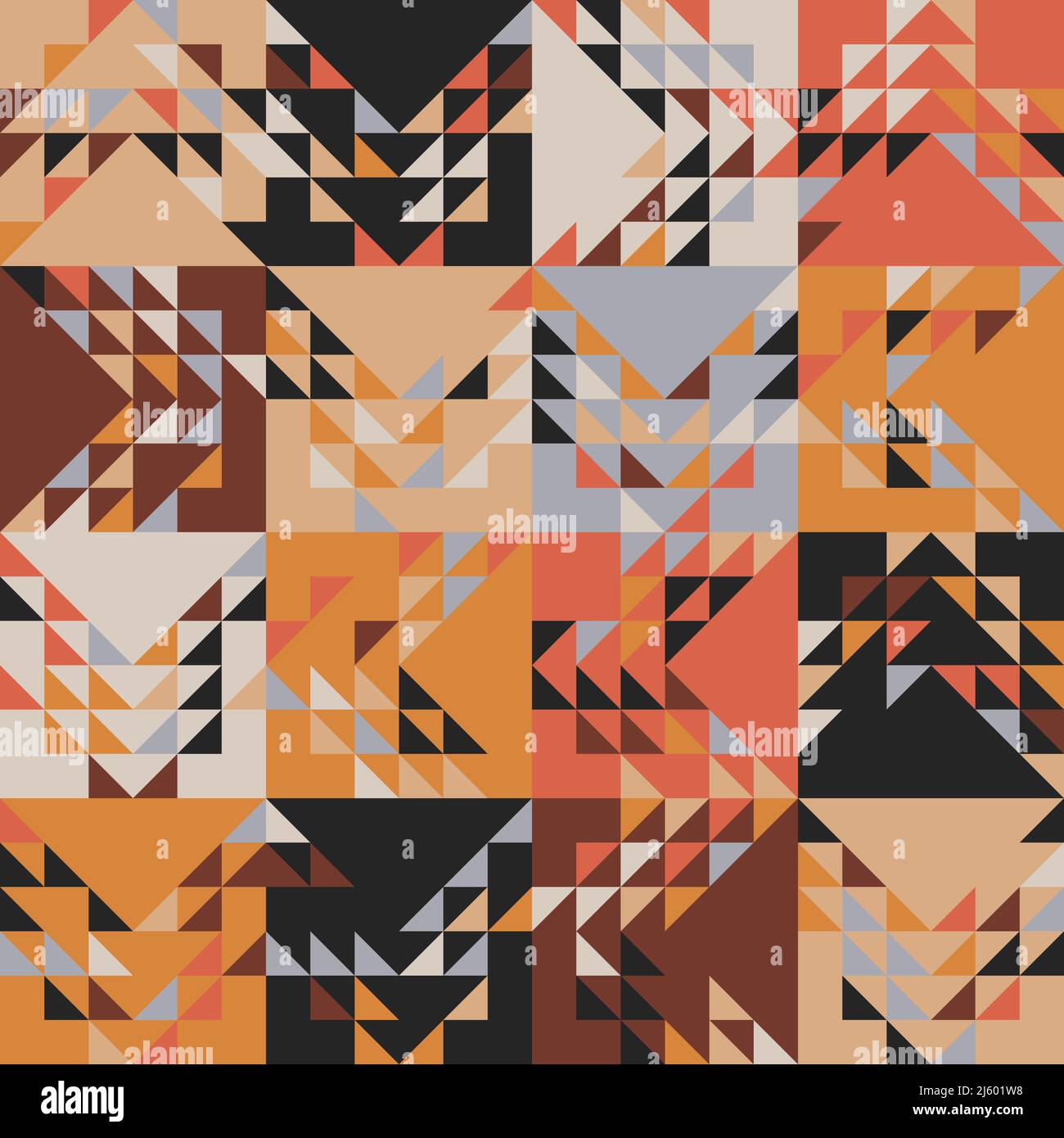 Modern mosaic pattern art made with abstract geometric shapes and ...