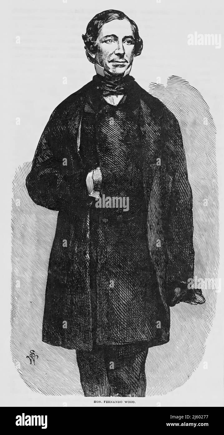 Portrait of Fernando Wood, Mayor of New York City during the American ...