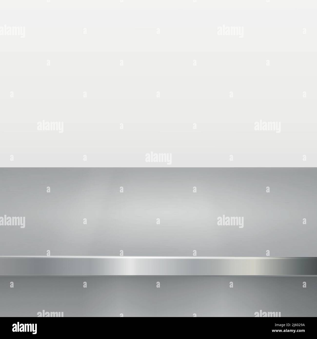 Metal kitchen countertop, iron texture, large table on a white ...