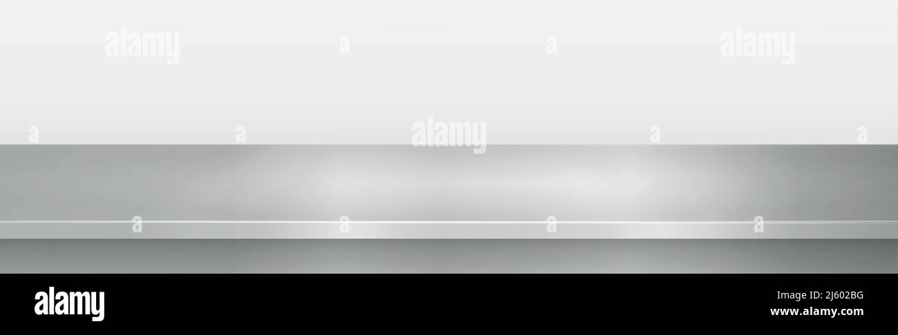 Metal kitchen countertop, iron texture, large table on a white ...