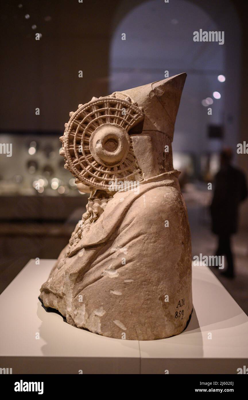 The Lady of Elx or Lady of Elche, limestone Iberian bust. The National ...