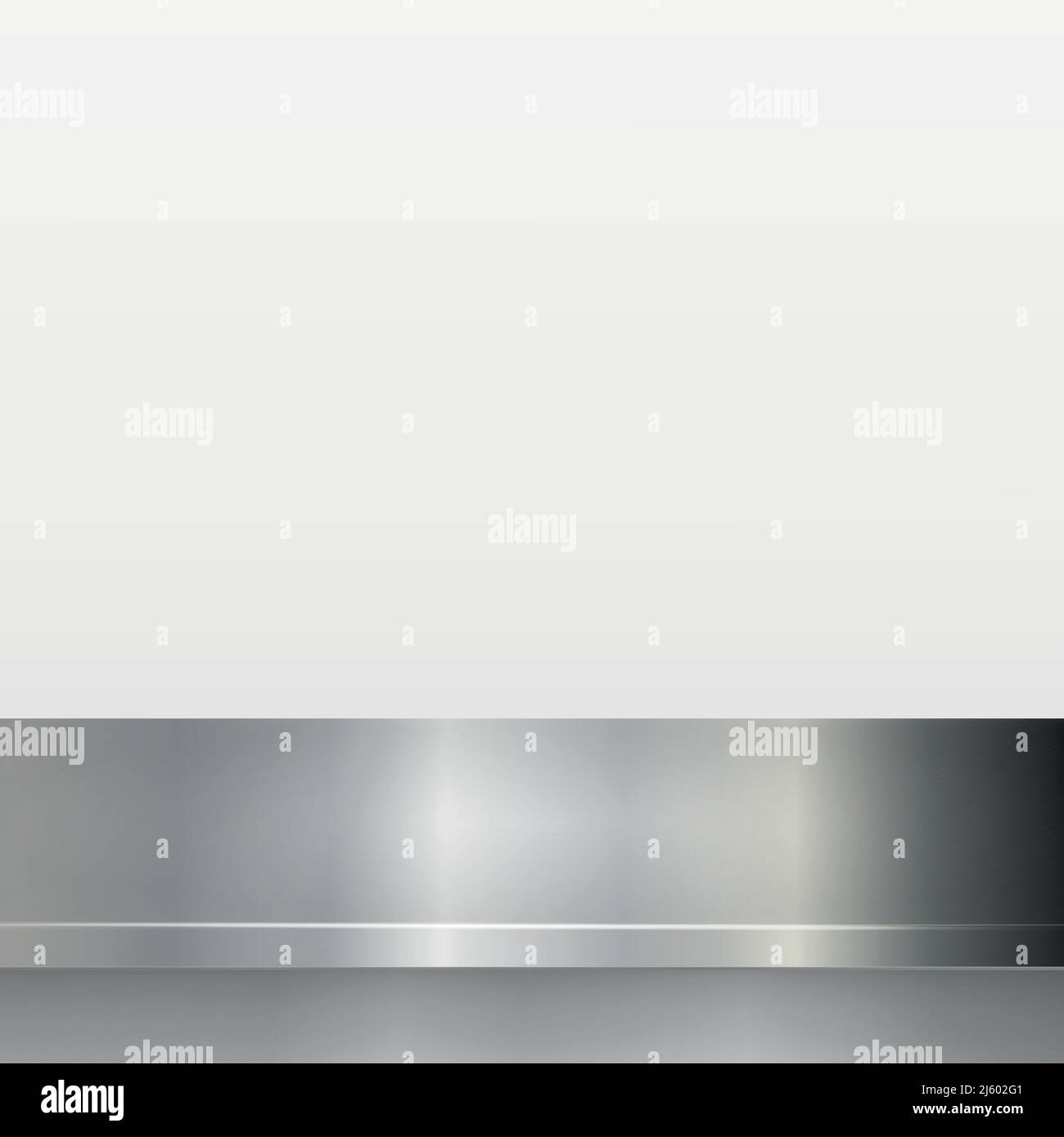 Metal kitchen countertop, iron texture, large table on a white ...