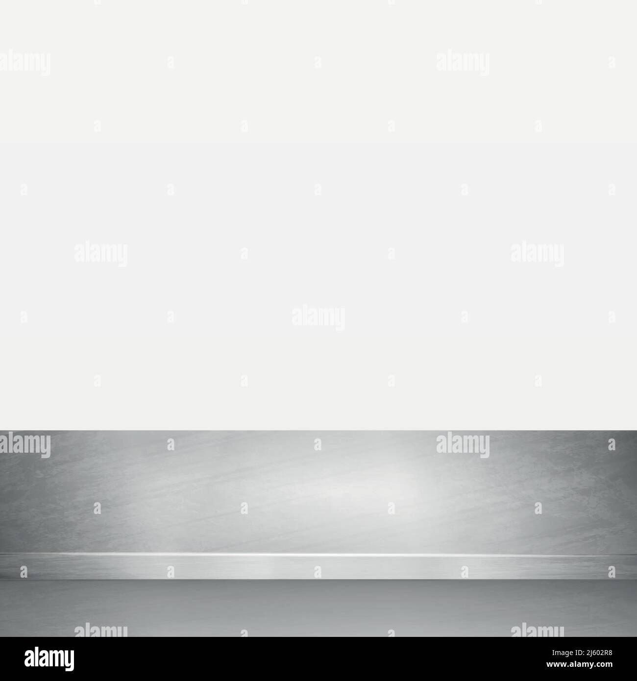 Metal kitchen countertop, iron texture, large table on a white ...