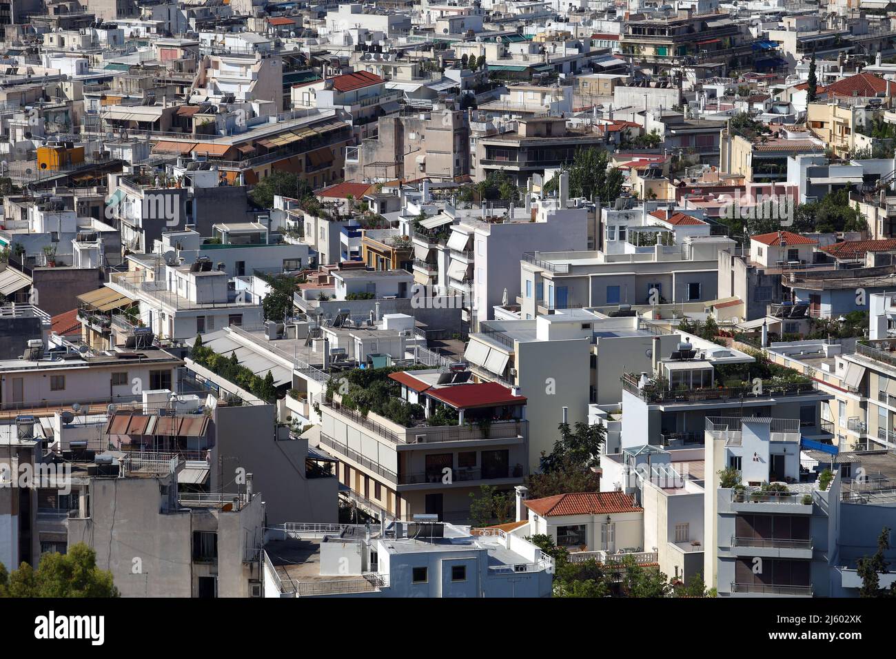 Athens City view from Acropolis in Greece. Athens is one of the world's ...