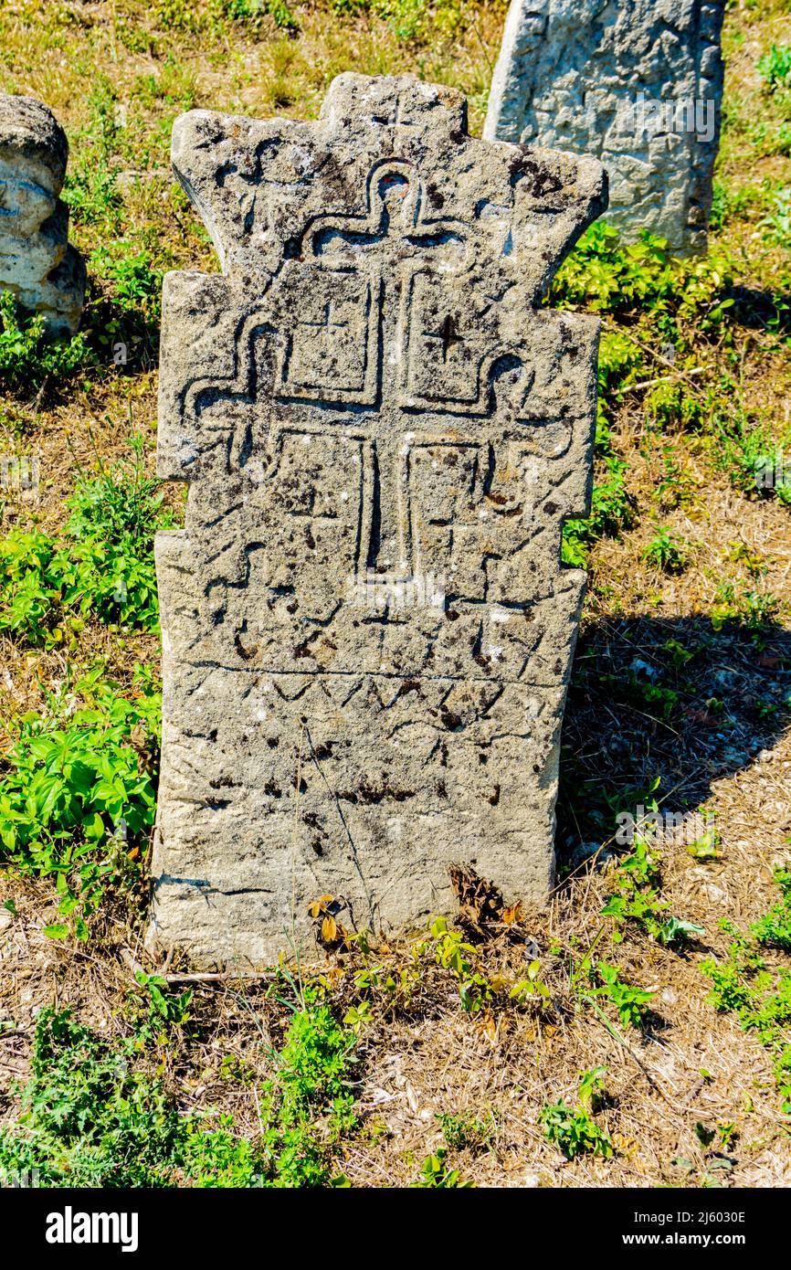 Ancient Rajac cemetary near Rajac village famous stone wine cellars in ...