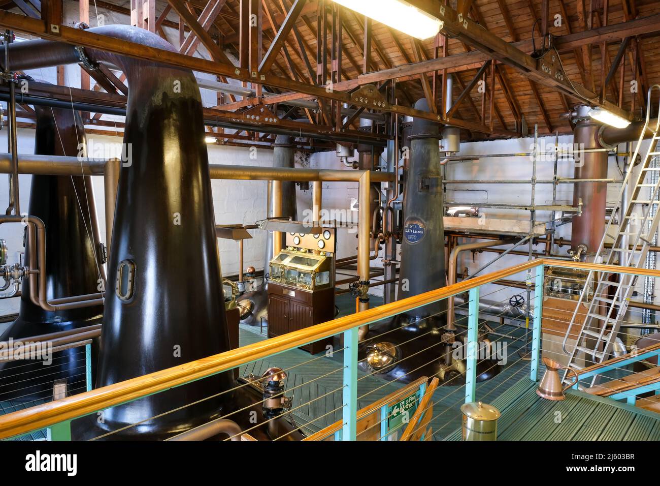 Interior view of Bruichladdich distillery, one of several on the ...