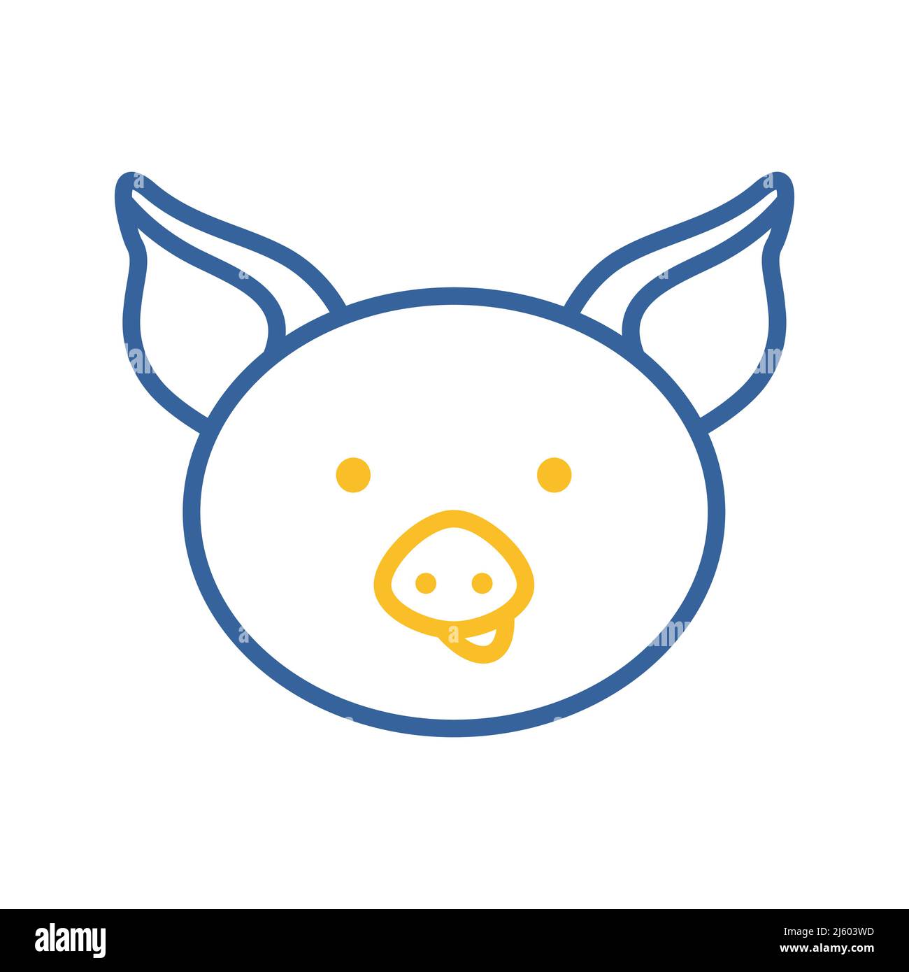 Pig icon. Farm animal vector illustration. Agriculture sign. Graph ...