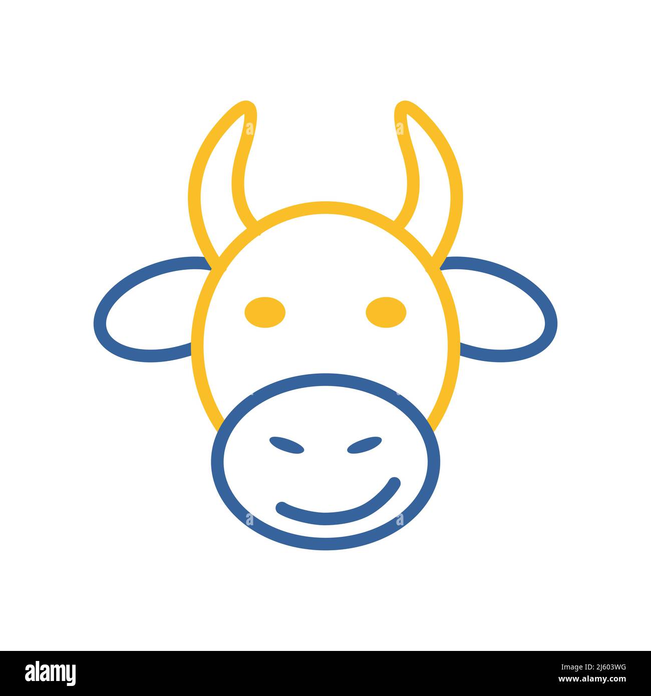 Cow icon. Farm animal vector illustration. Agriculture sign. Graph ...