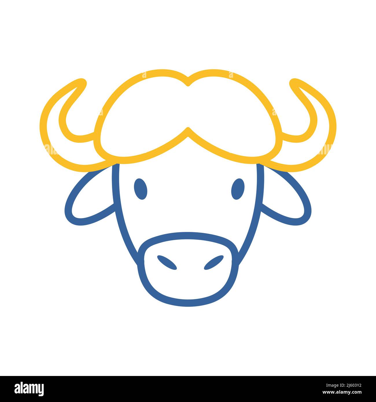 Buffalo bison ox icon. Animal head vector. Agriculture sign. Graph ...