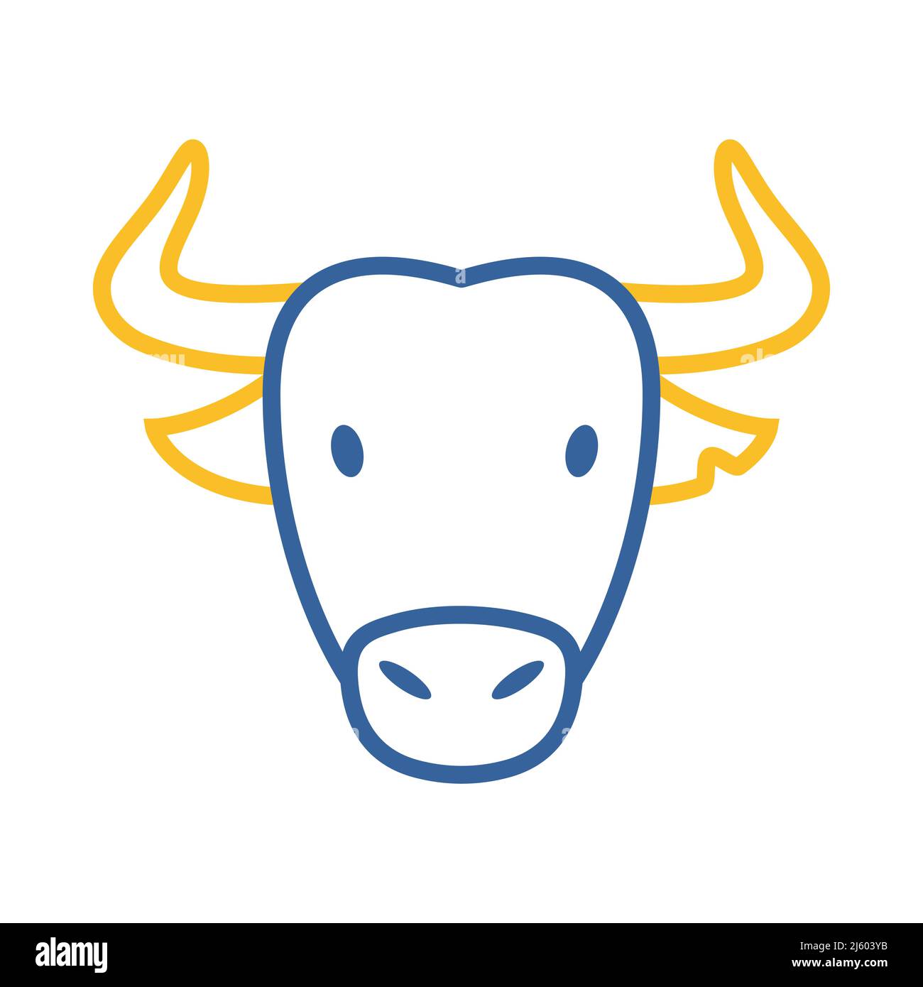 Spanish bull buffalo icon. Animal head vector. Agriculture sign. Graph ...