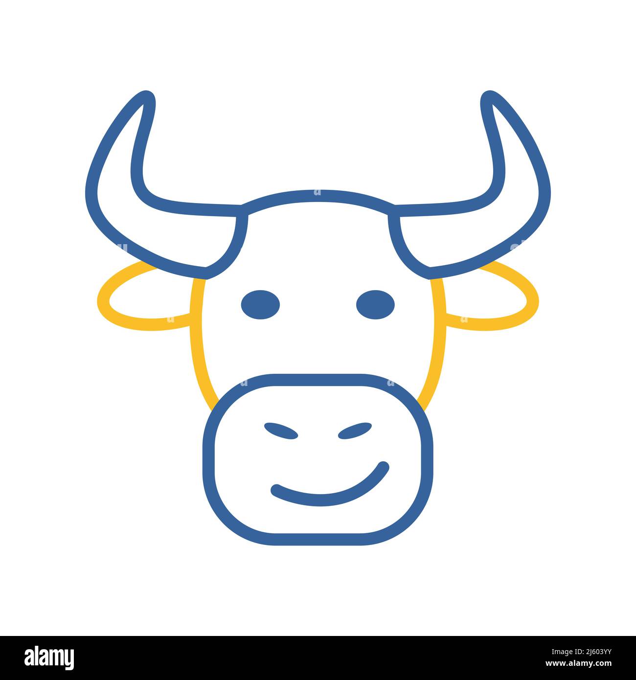 Bull icon. Farm animal vector illustration. Agriculture sign. Graph ...