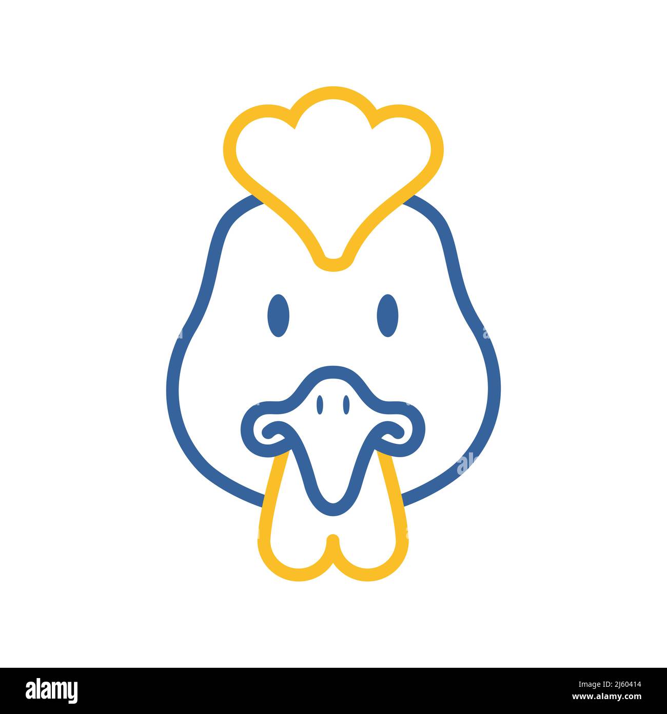 Chicken icon. Animal head vector illustration. Agriculture sign. Graph ...