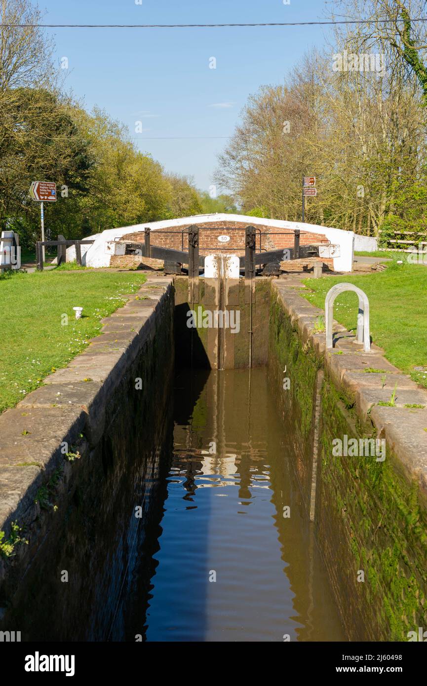 Canal Locks at Fradley Junction, Staffordshire, England Stock Photo - Alamy