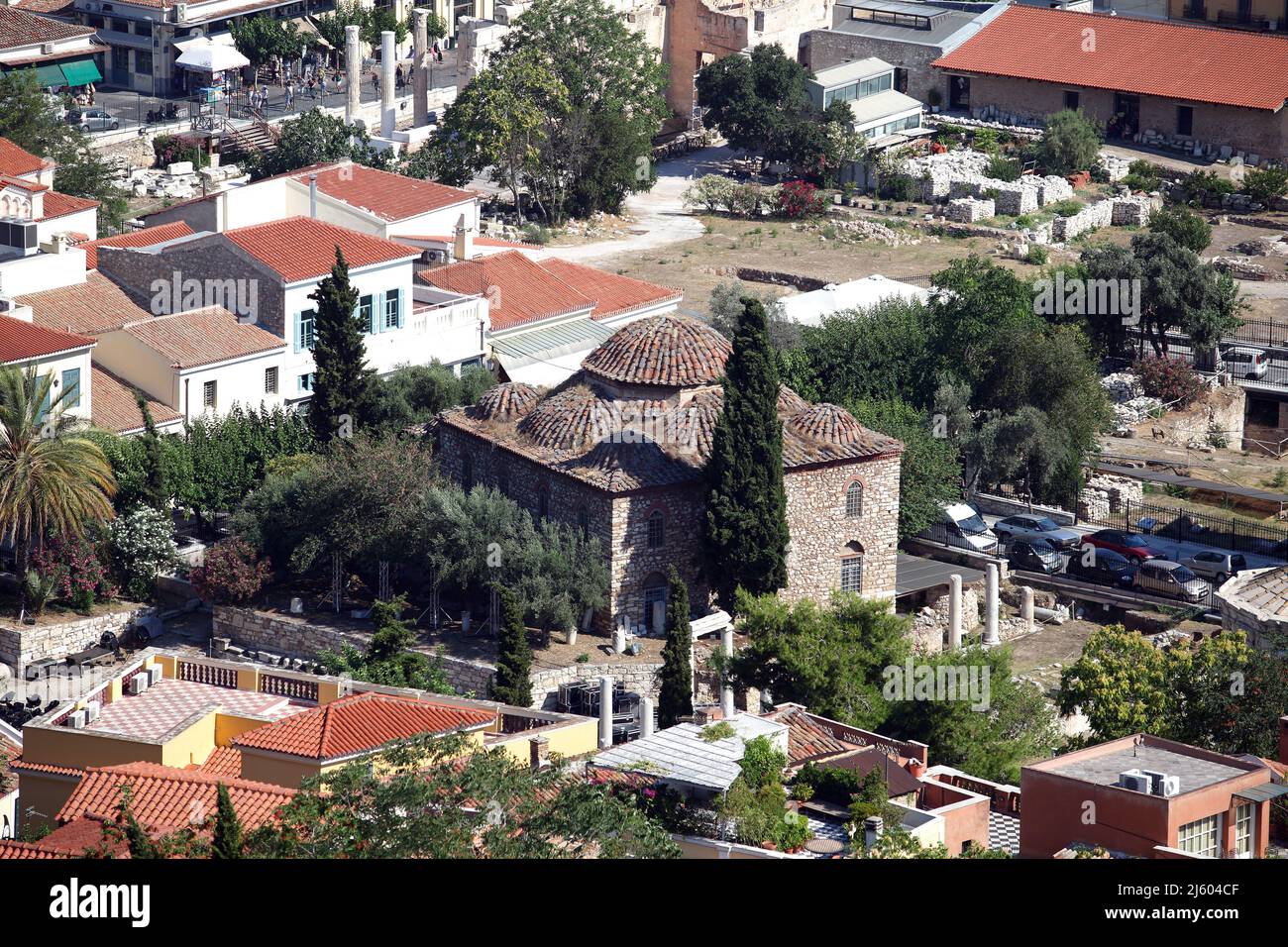 Athens City details from Acropolis in Greece. Athens is one of the ...
