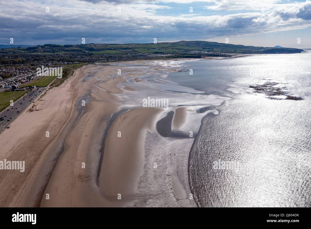 Ayr, Scotland, UK. 26th Apr, 2022. PICTURED: Aerial drone view looking ...