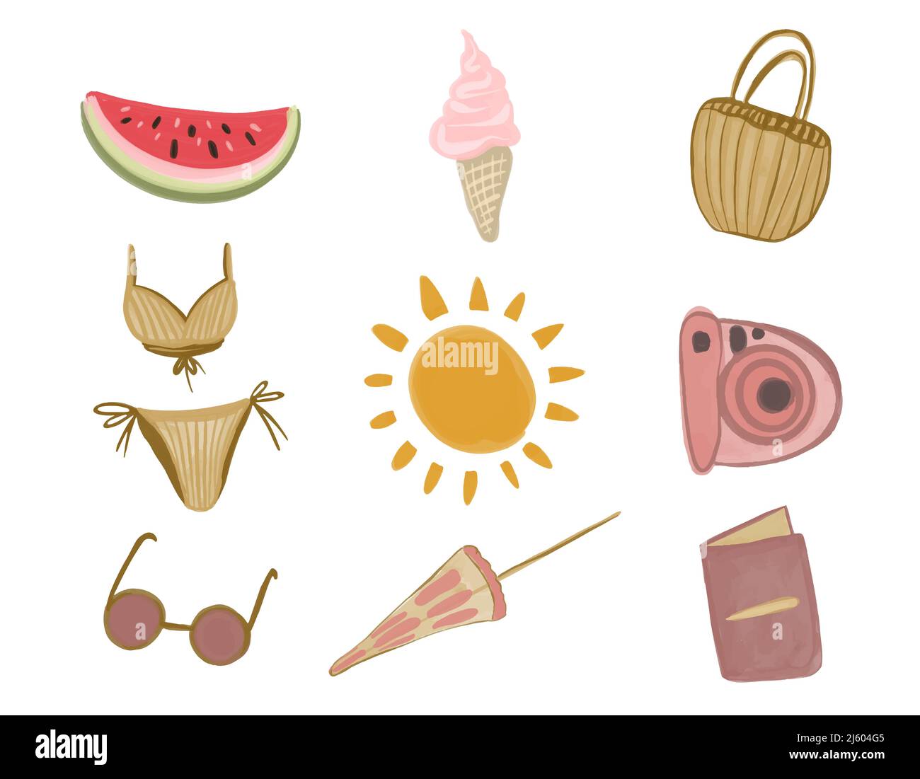 Vintage beach postcard Stock Vector Images - Alamy