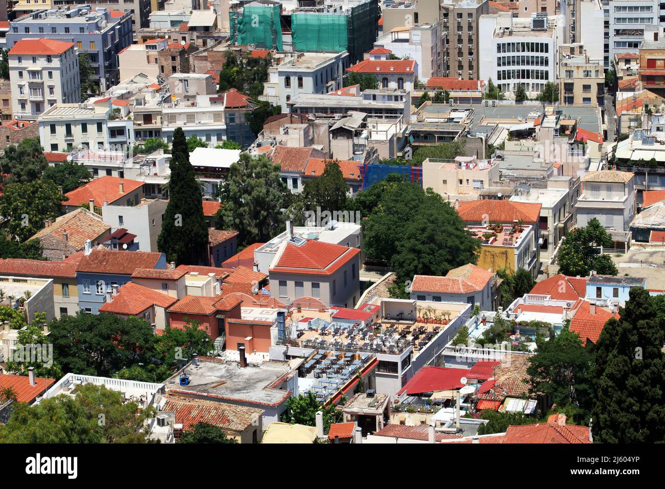 Athens City details from Acropolis in Greece. Athens is one of the ...
