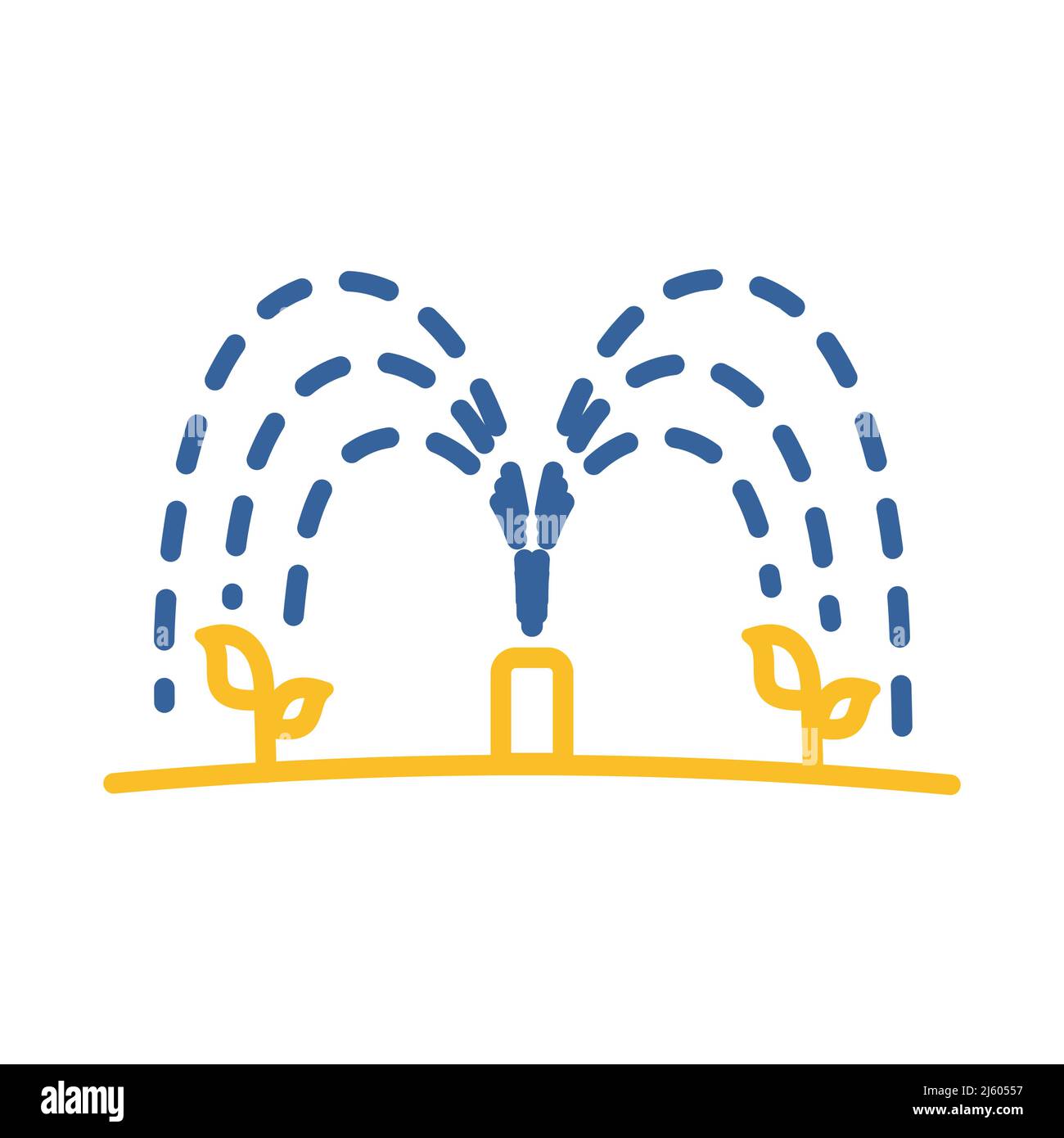 Automatic irrigation sprinkler icon. Agriculture sign. Graph symbol for ...