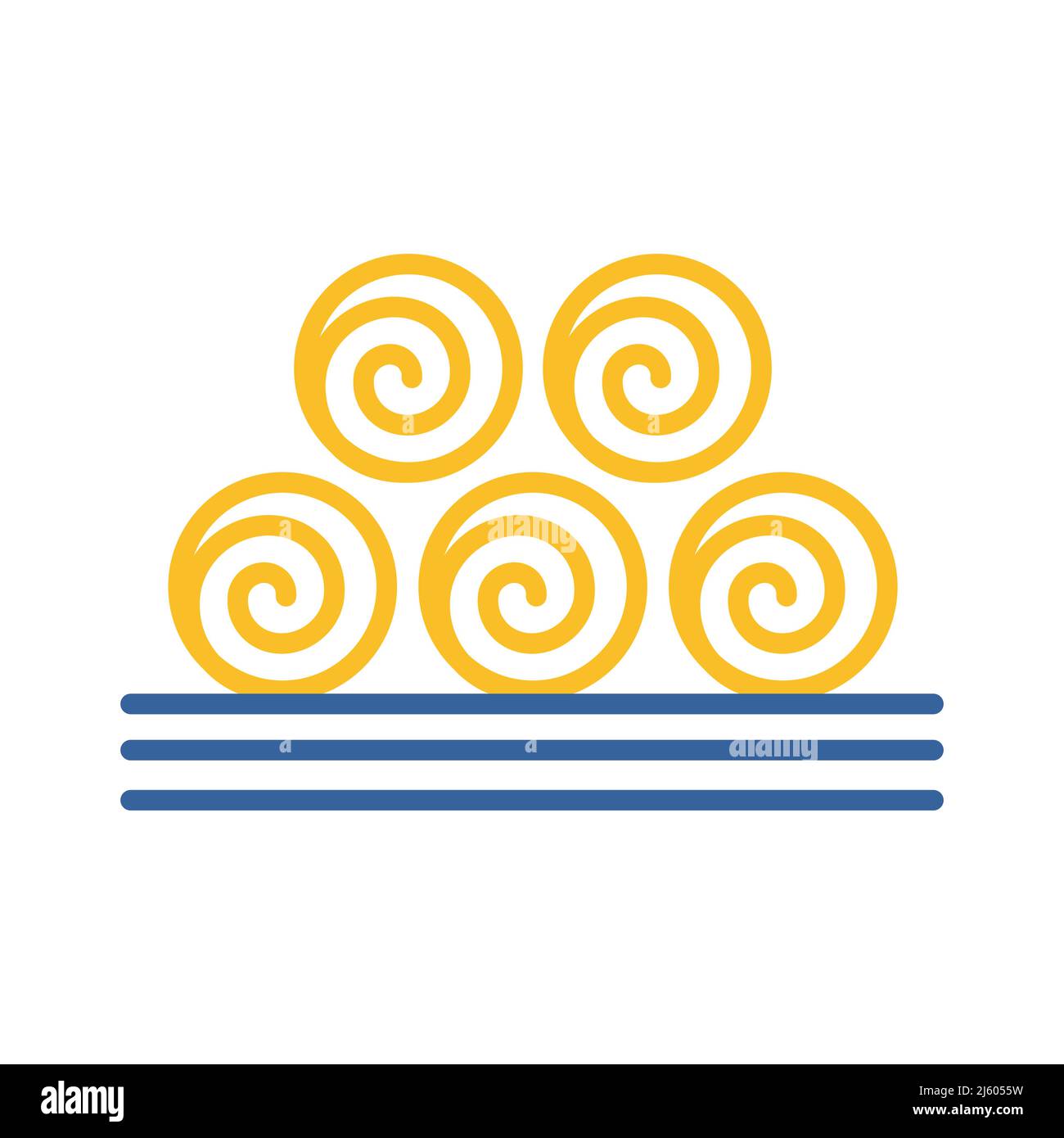 Round hay bales icon. Agriculture sign. Graph symbol for your web site ...