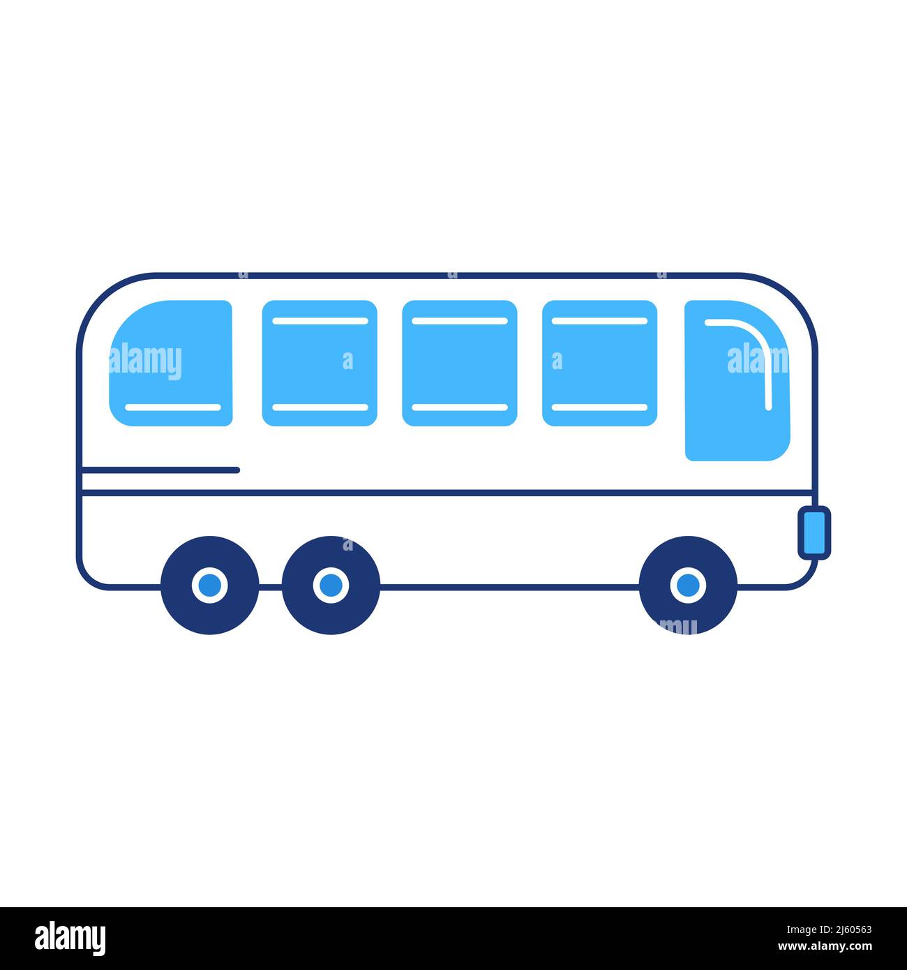 Vector illustration of cartoon bus on white background Stock Vector ...