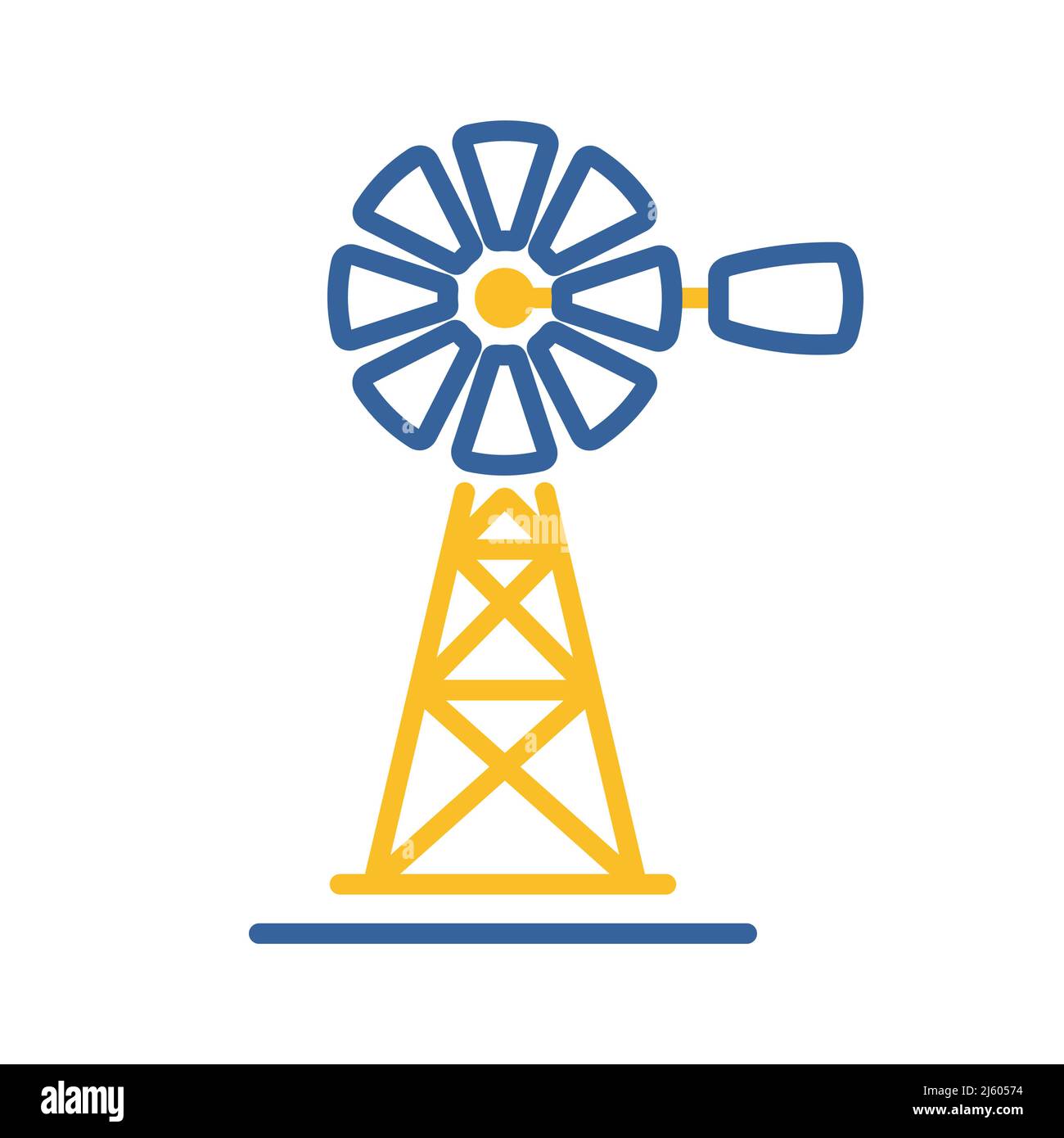 Wind pump isolated icon. Agriculture sign. Graph symbol for your web ...