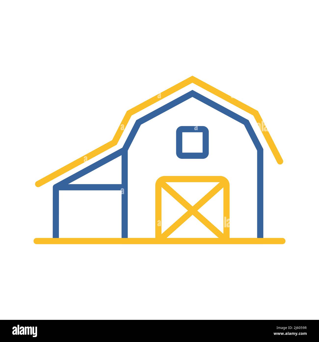 Barn isolated flat icon. Farm animal sign. Graph symbol for your web ...