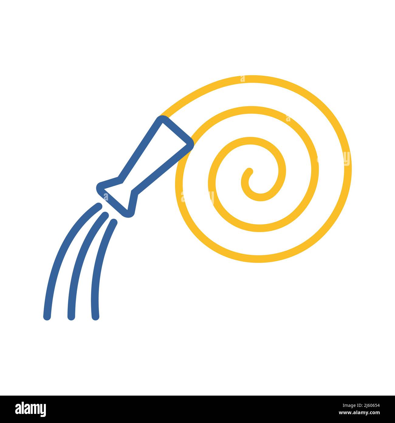 Garden hose, water pipe vector icon. Graph symbol for agriculture ...