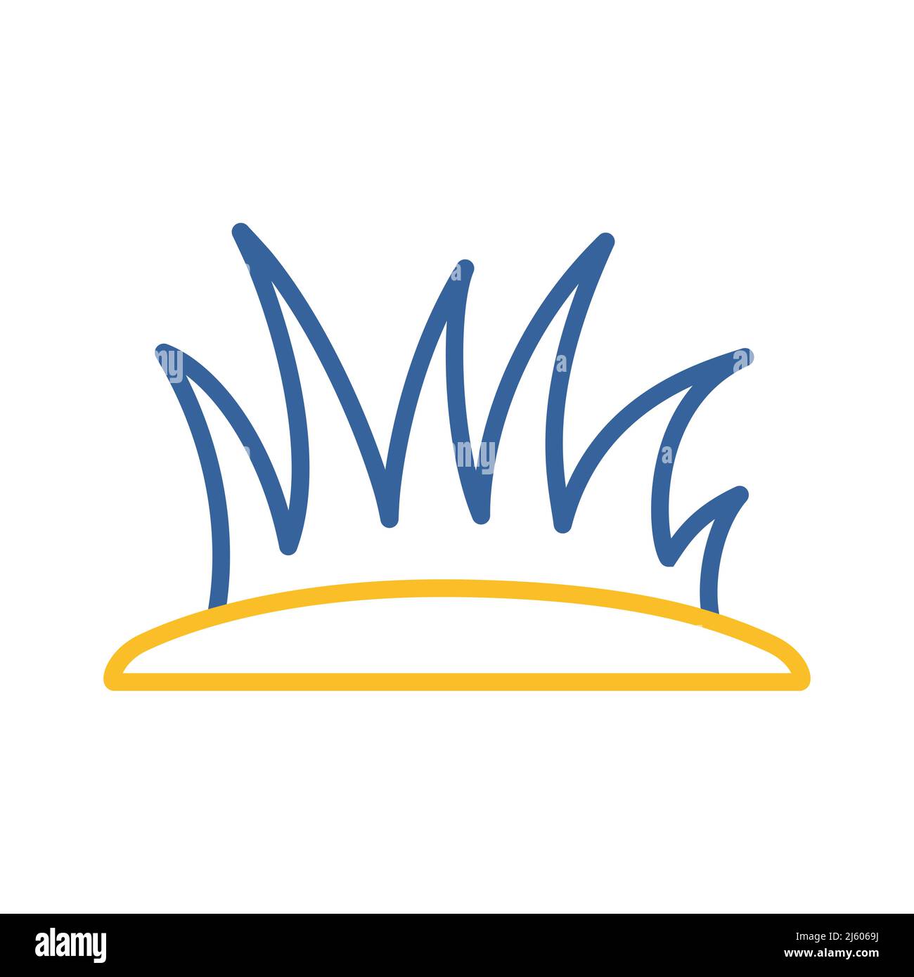 Lawn grass vector isolated icon. Gazon sign. Graph symbol for ...