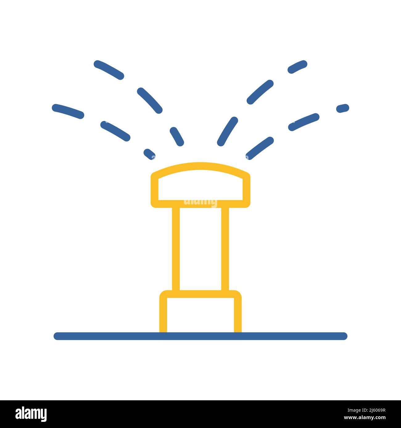 Garden automatic water sprinkler vector icon. Graph symbol for ...