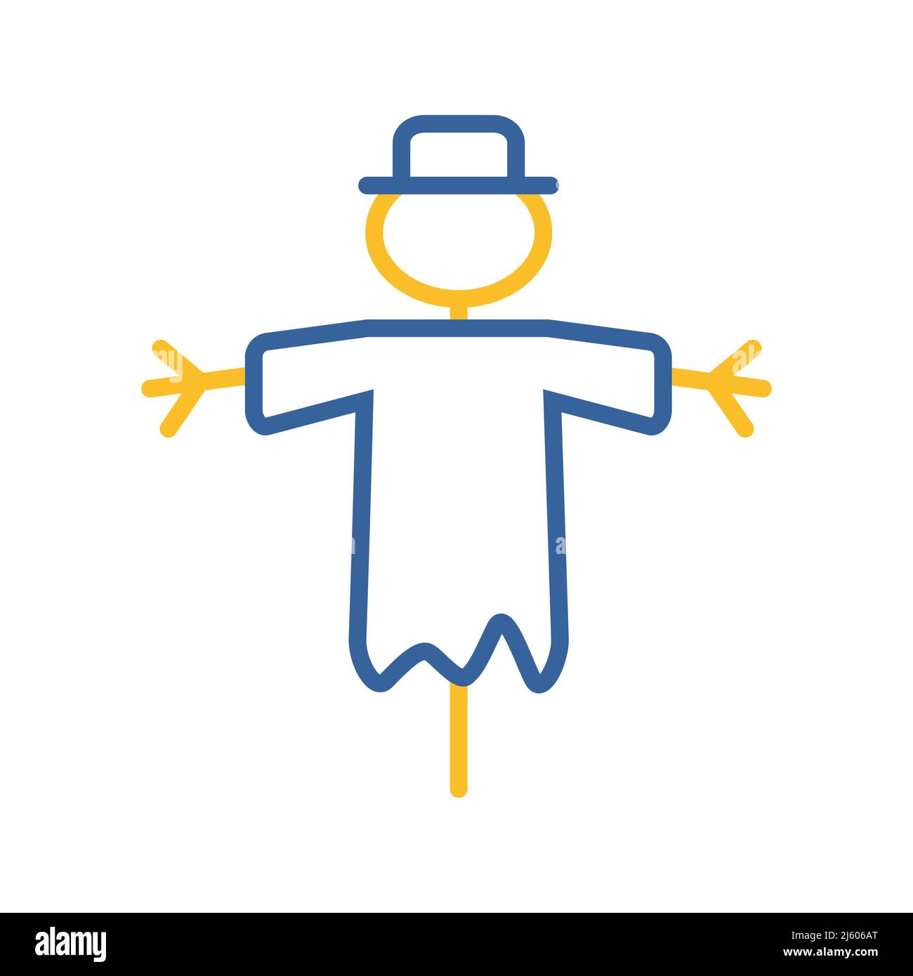 Scarecrow vector isolated icon. Graph symbol for agriculture, garden ...