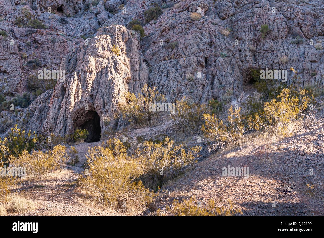 Overton, Nevada, USA - February 24, 2010: Valley of Fire. Dark no-light ...