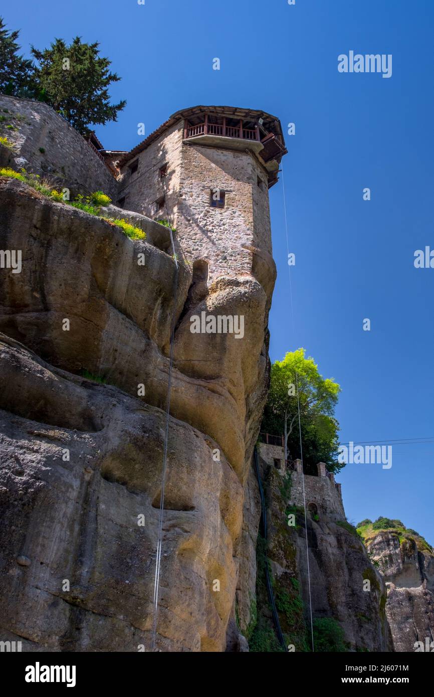 The basket crane of the Byzantine Monastery Varlaam (Agioi pantes ...