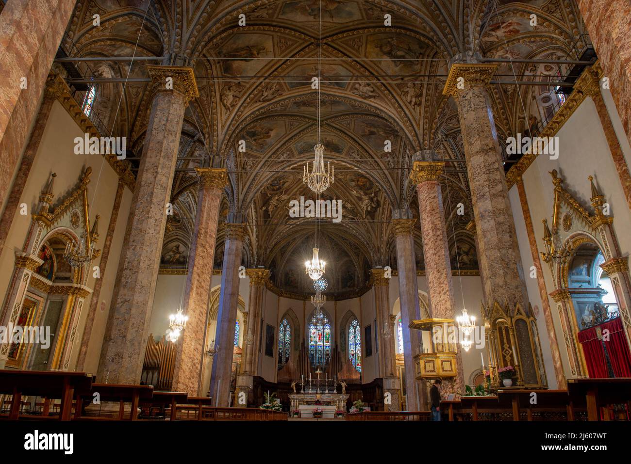 Perugia Italy April 24 2022: Interior Cathedral of Perugia, also known ...