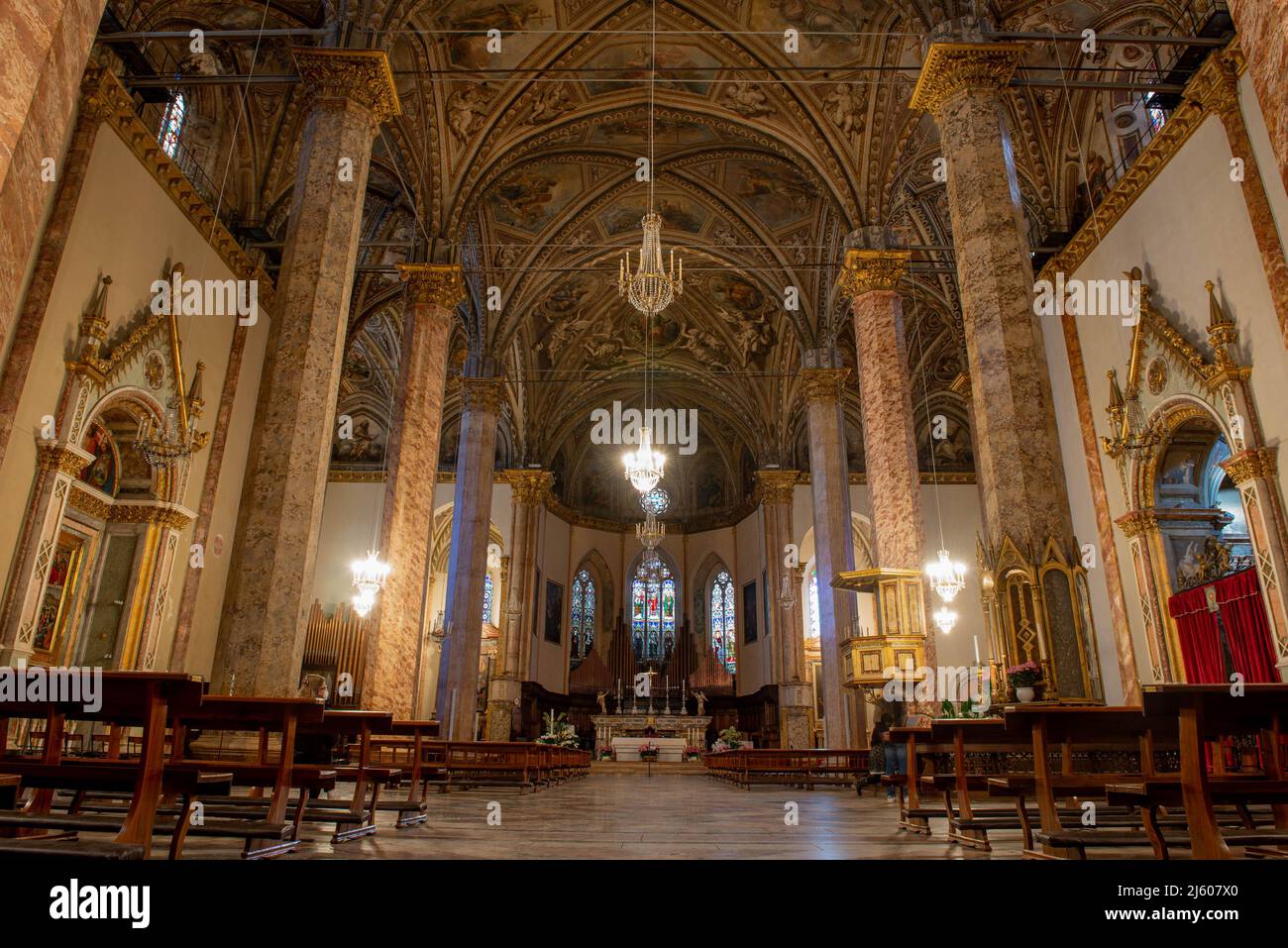 Perugia Italy April 24 2022: Interior Cathedral of Perugia, also known ...