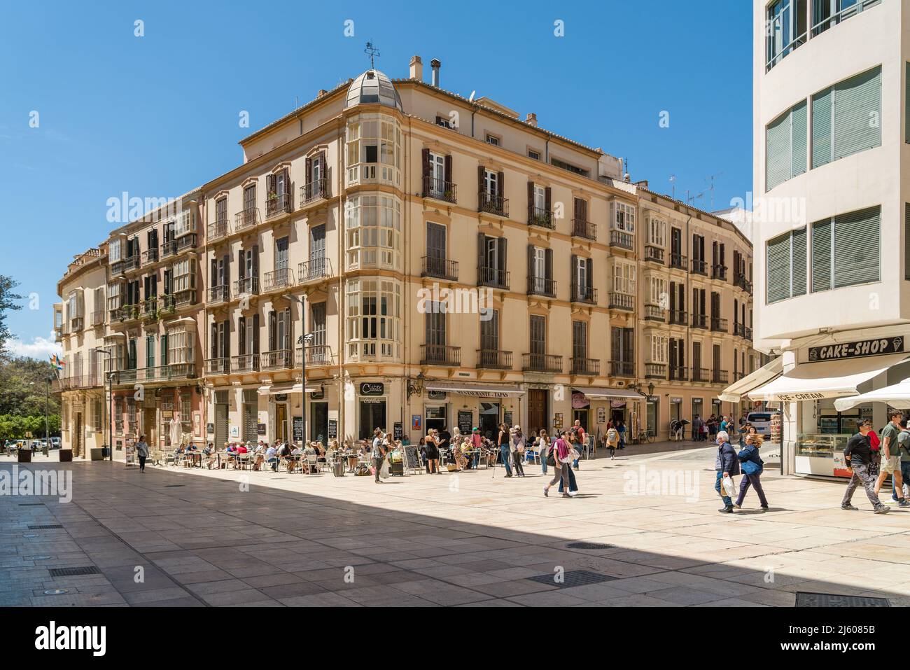 Streets of Malaga. Vertical photography of old town Malaga Small ...