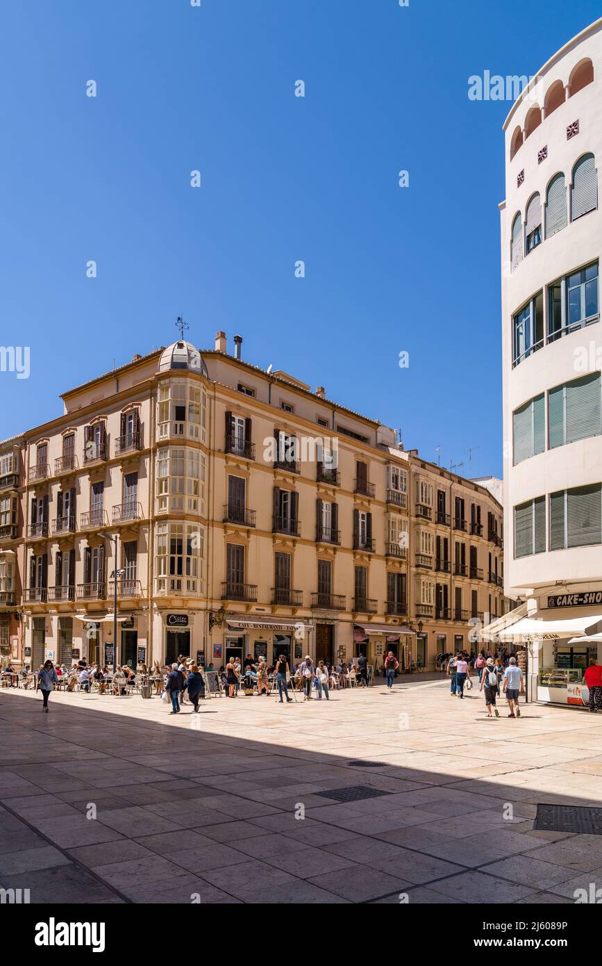 Streets of Malaga. Vertical photography of old town Malaga Small ...