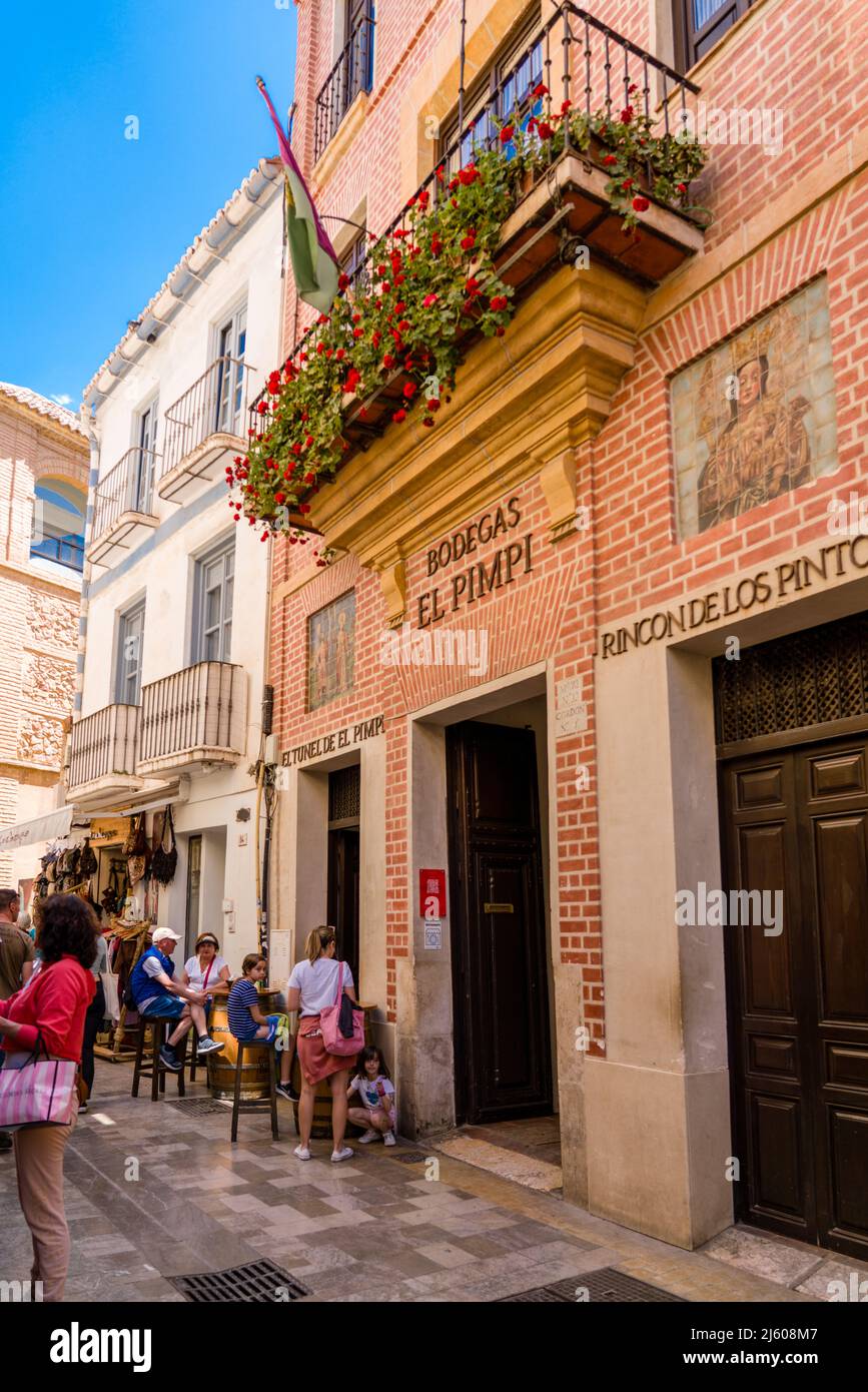 Streets of Malaga. Vertical photography of old town Malaga Small ...