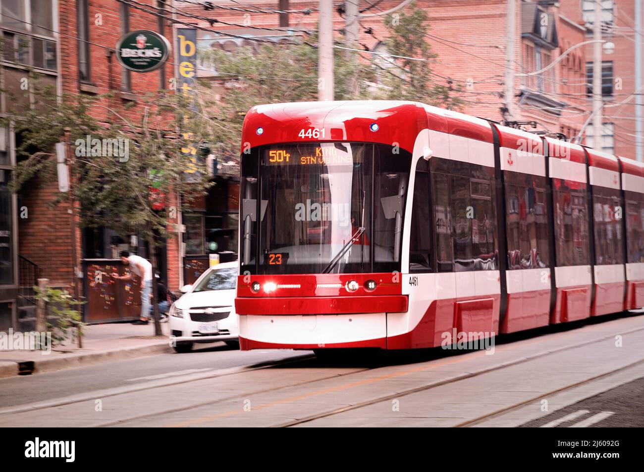 Toronto, Canada - 06 09 2018: A new Bombardier-made TTC streetcar on ...