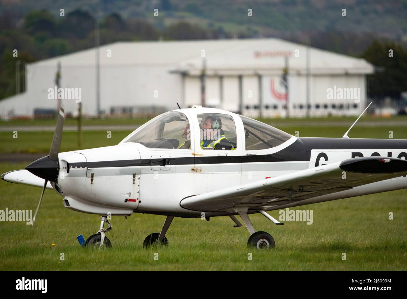 Douglas ross inside cockpit of light aircraft hi-res stock photography ...