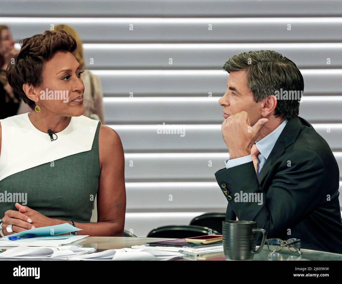 CLEVELAND, OHIO - JULY 18, 2016 ABC’s news anchors George ...