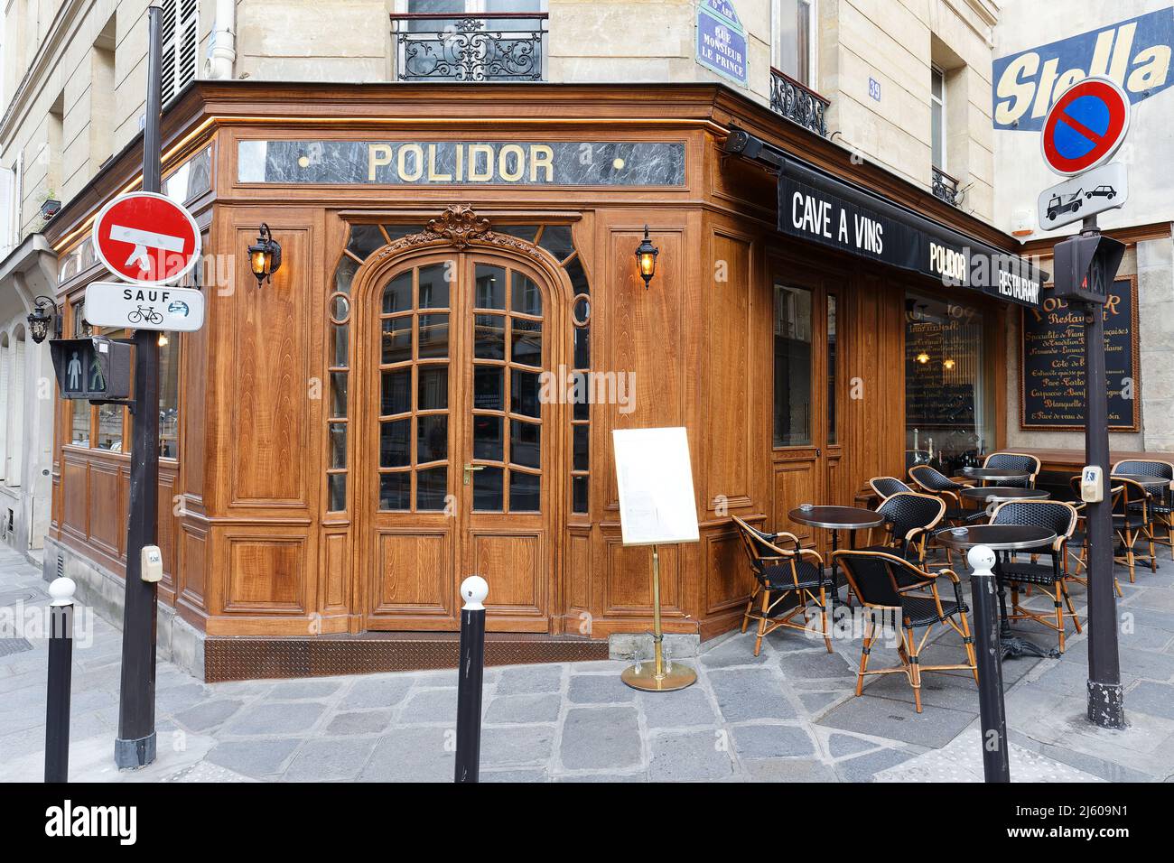 Paris, France-April 25 , 2022 : Restaurant Polidor at rue Monsieur de ...