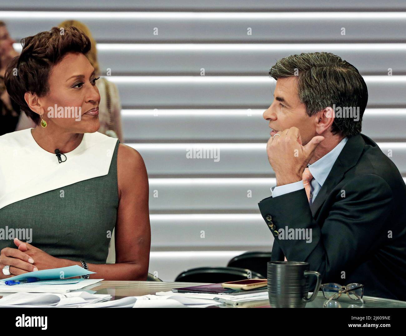 CLEVELAND, OHIO - JULY 18, 2016 ABC’s news anchors George ...