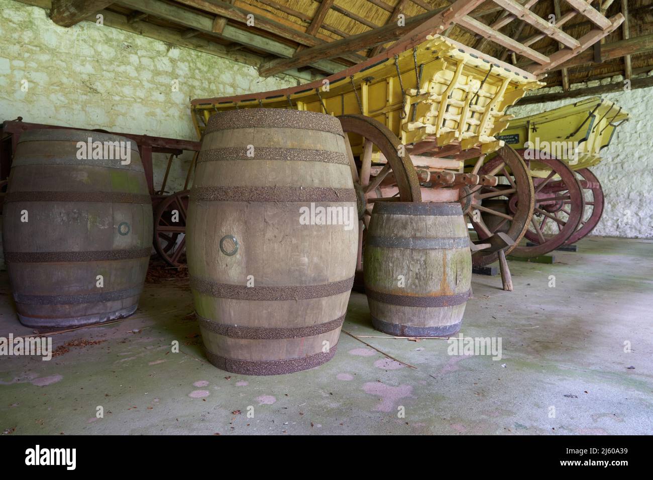 Cider making display, St Fagans National Museum of History Stock Photo ...