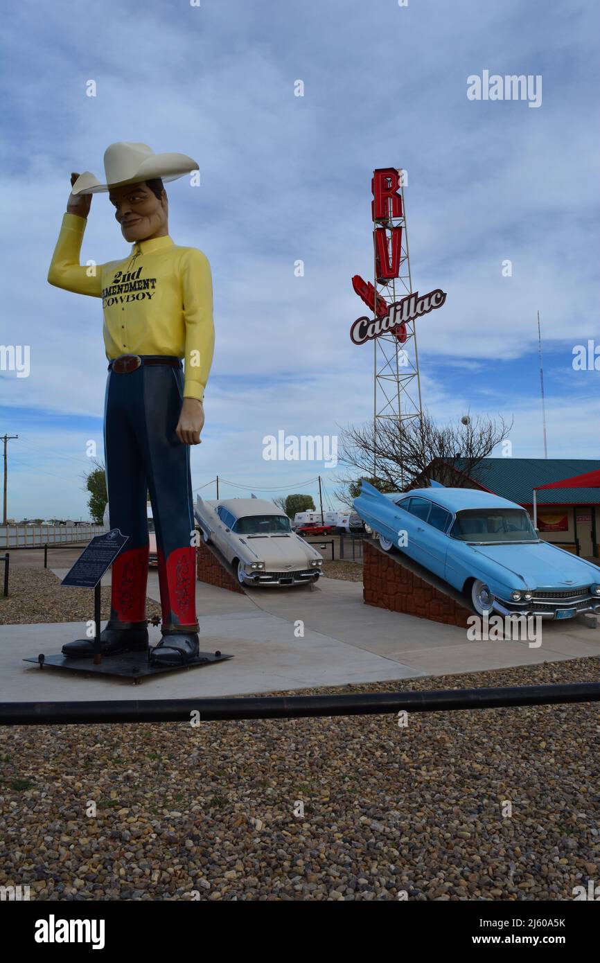 The Cadillac Ranch in Amarillo Stock Photo - Alamy