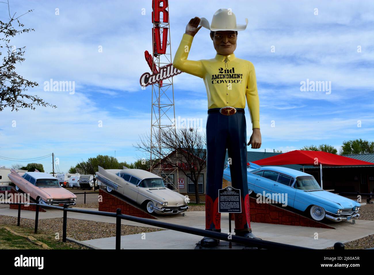 The Cadillac Ranch in Amarillo Stock Photo - Alamy